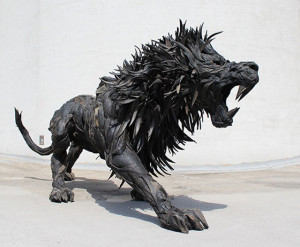 10 Amazing Lion Sculptures Made From Surprising Stuff...