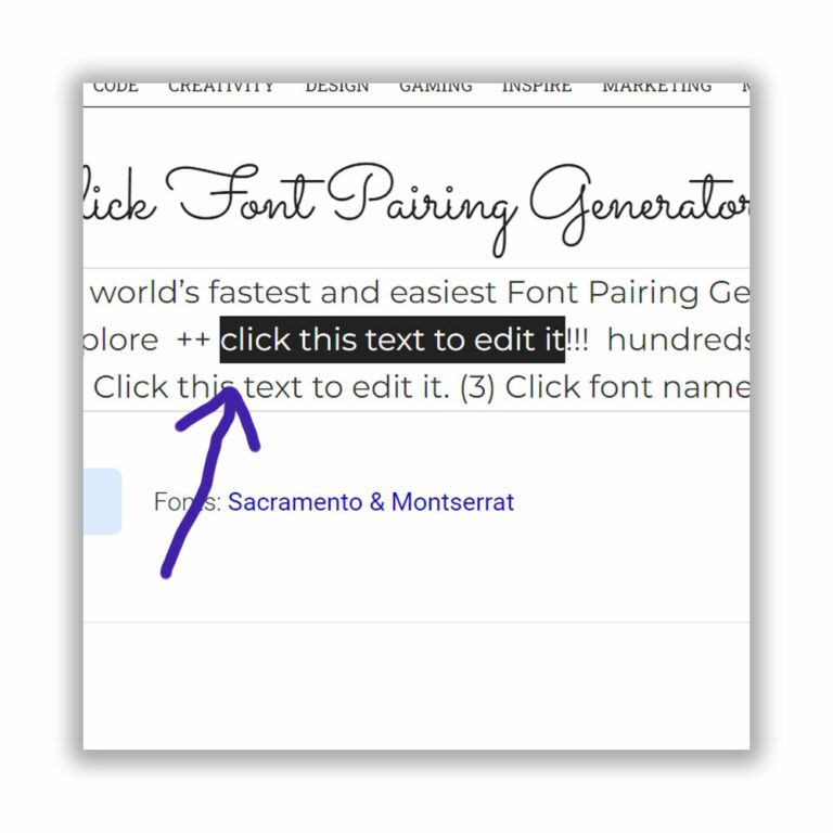 One-Click Font Pairing Generator ( • THE ENDEARING DESIGNER